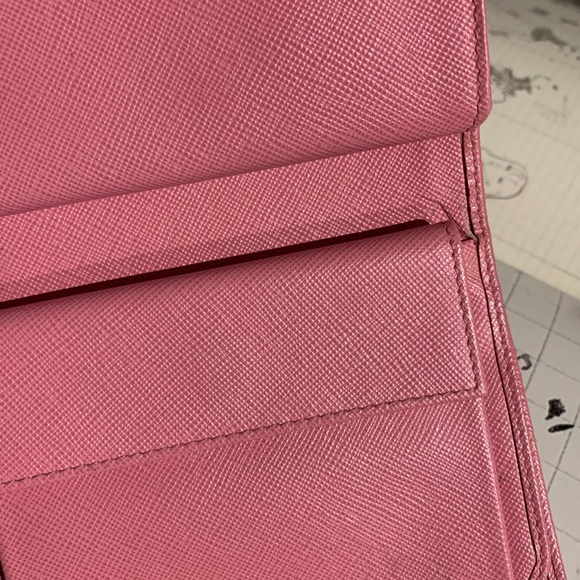 Prada | Bags | Authentic Prada Milano Pink Wallet | Poshmark